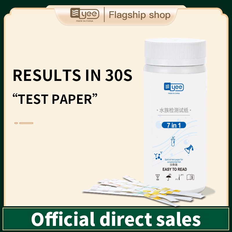 Yee Aquarium Water Quality Testing Test Paper 7in1 Hardness ...