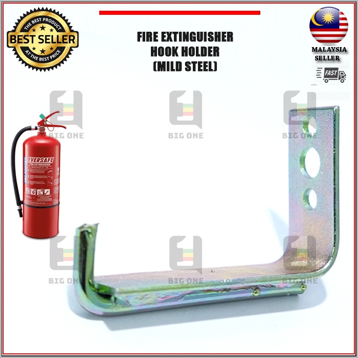 MILD STEEL FIRE EXTINGUISHER BRACKET HOLDER HOOK PENGANTUNG PEMADAM API ...