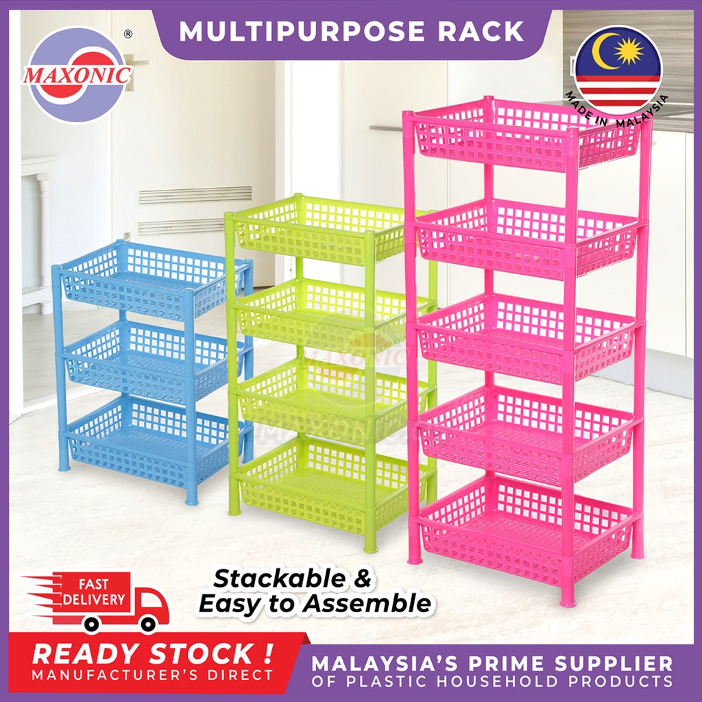 MAXONIC 3/4/5 TIER MULTIPURPOSE RACK | WATERPROOF RACK | KITCHEN ...