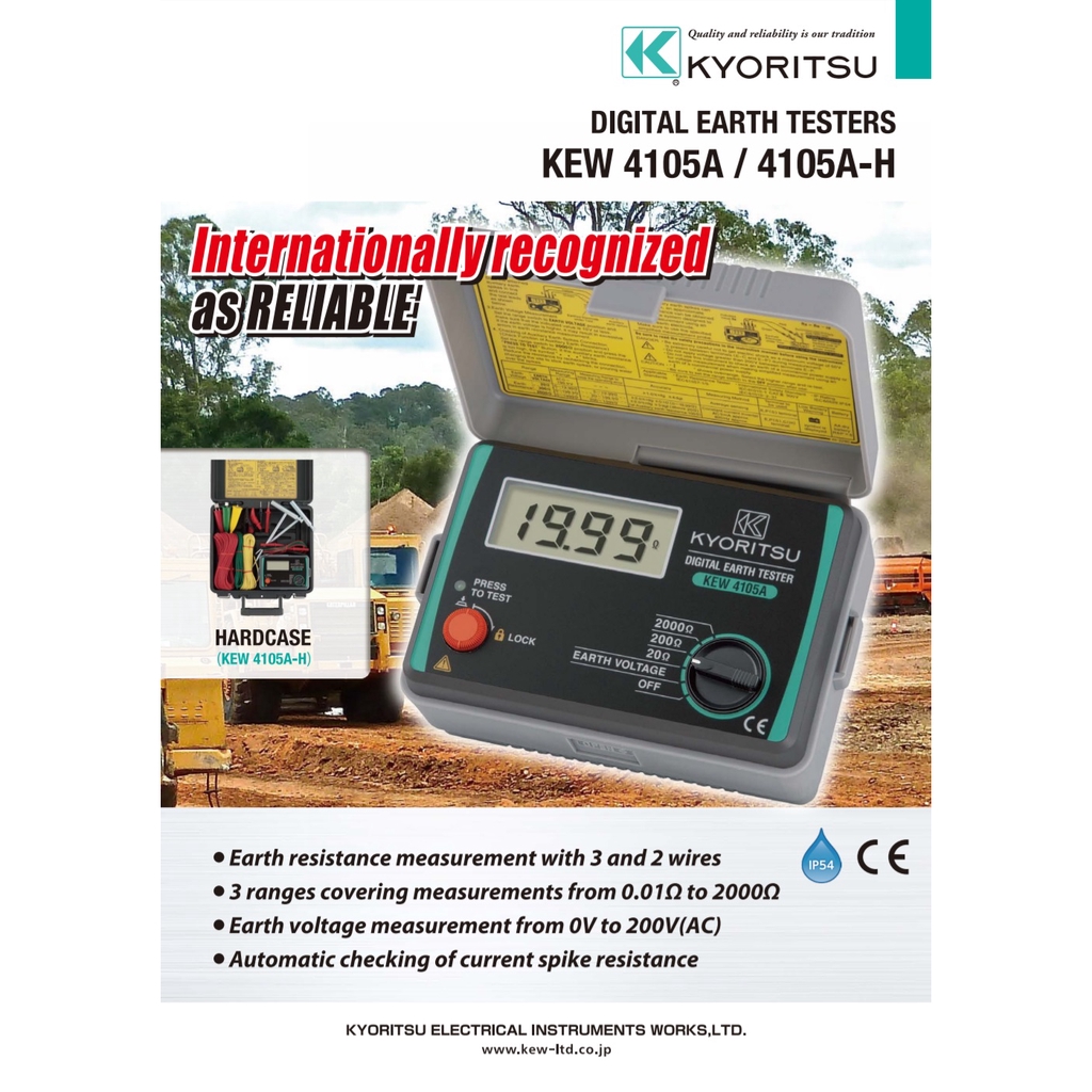 KYORITSU 4105A Digital Earth Tester (KEW4105A) | Shopee Malaysia