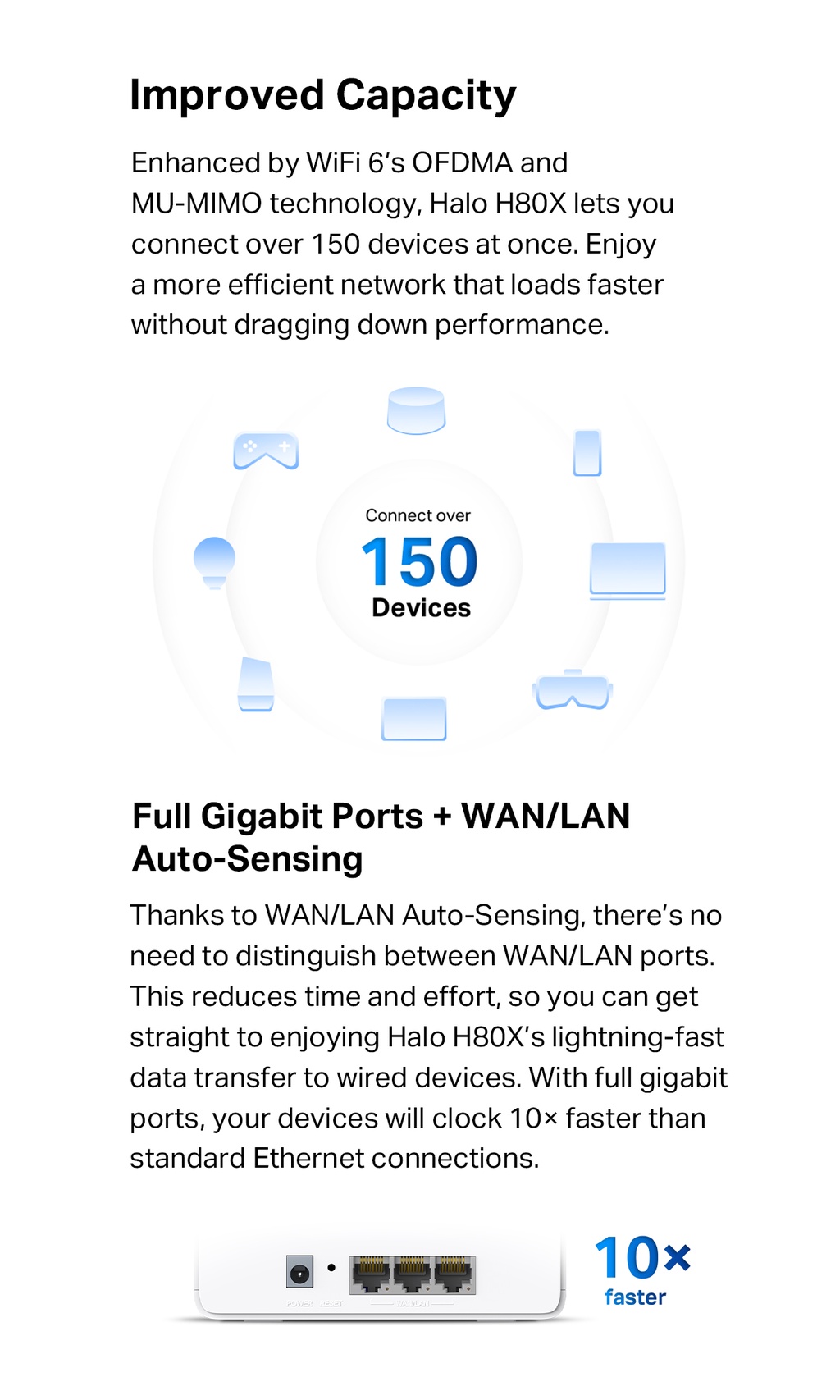 Mercusys AX3000 Whole Home Mesh WiFi 6 Router System Halo H80X (2-Pack ...