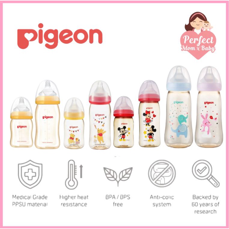 Pigeon SofTouch™ Wide Neck PPSU / T-ester Nursing Bottle | Shopee Malaysia