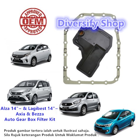 Perodua Alza Myvi Lagi Best Axia Bezza Auto Gear Box Filter Kit (OEM ...