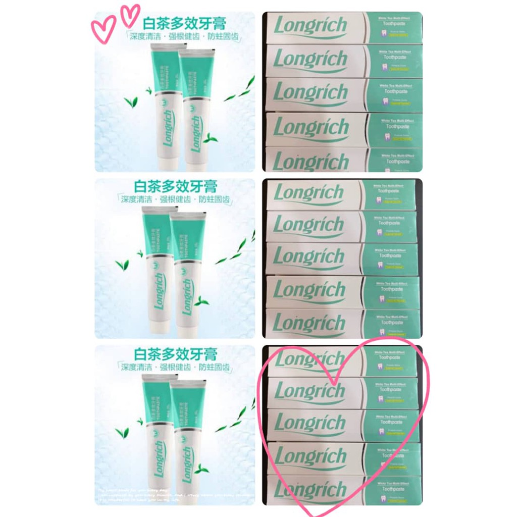 200g Longrich White Tea Multi-Effect Toothpaste Ubat Gigi Teh Putih ...