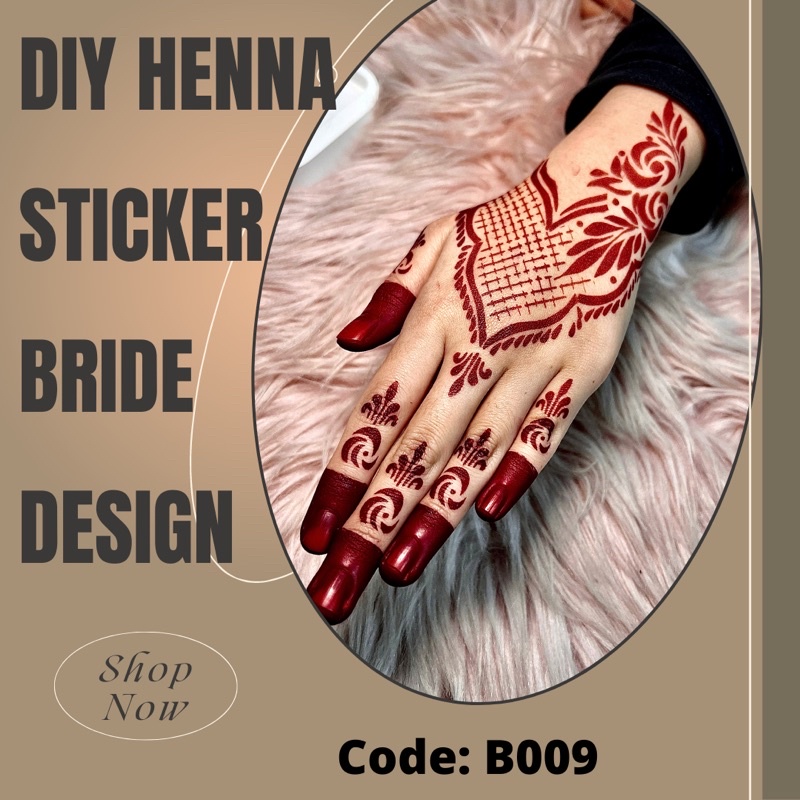 READY STOCK🔥 BORONG STICKER INAI PENGANTIN - DESIGN LATEST STICKER INAI ...