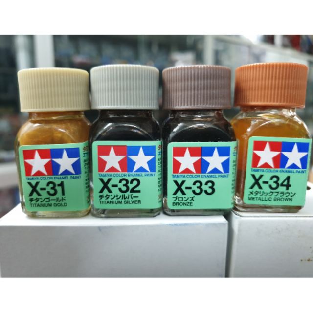 TAMIYA ENAMEL PAINTS METALLIC SERIES X 31, X 32, X 33, X 34 | Shopee ...