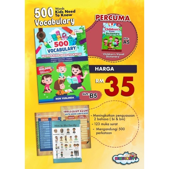 BUKU POWER 500 VOCABULARY FOR 6-12 years old | Shopee Malaysia