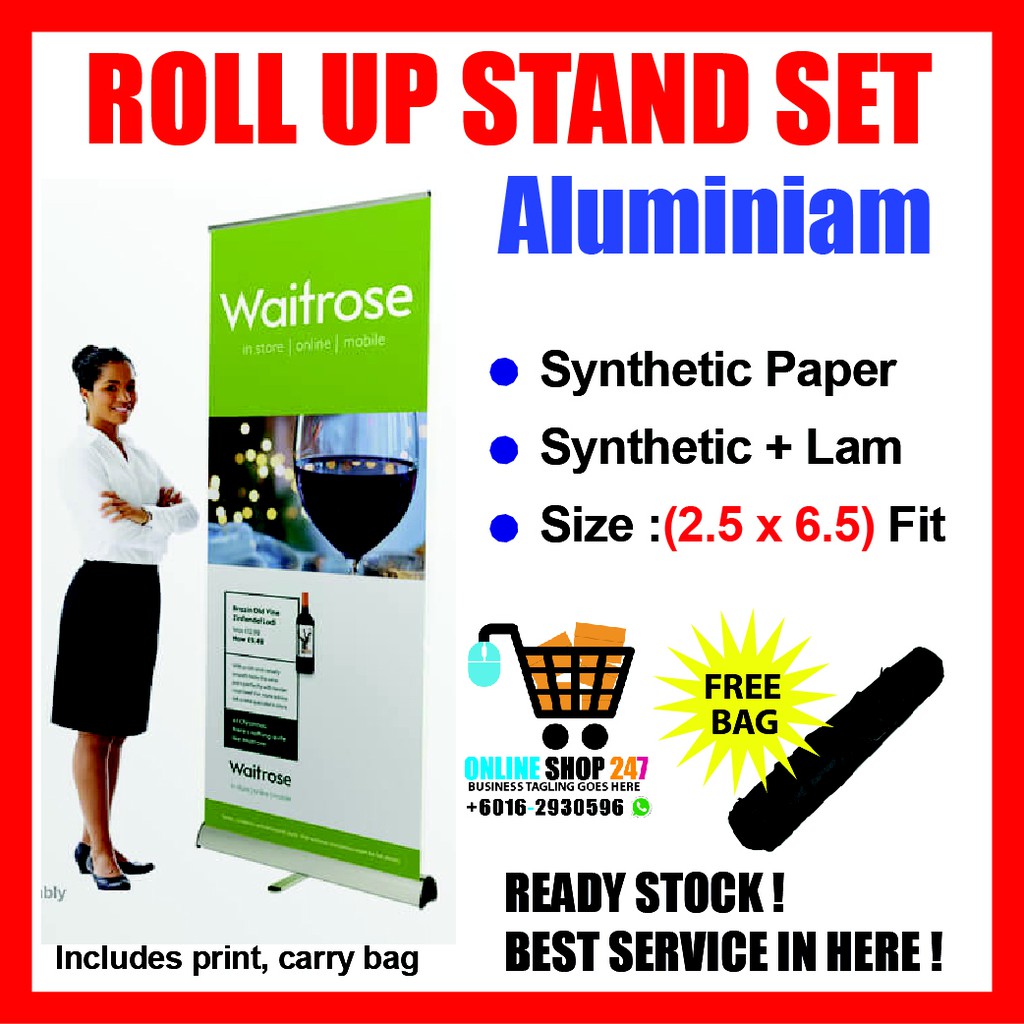 Roll Up Stand / Roll Up Stand with Synthetic Print- (Ready stock ...