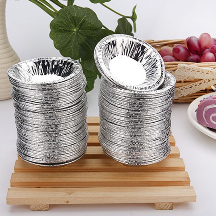 【50pcs】Tin Foil Disposable Egg Tart Mould Cheese Tart Mould Acuan Tart ...