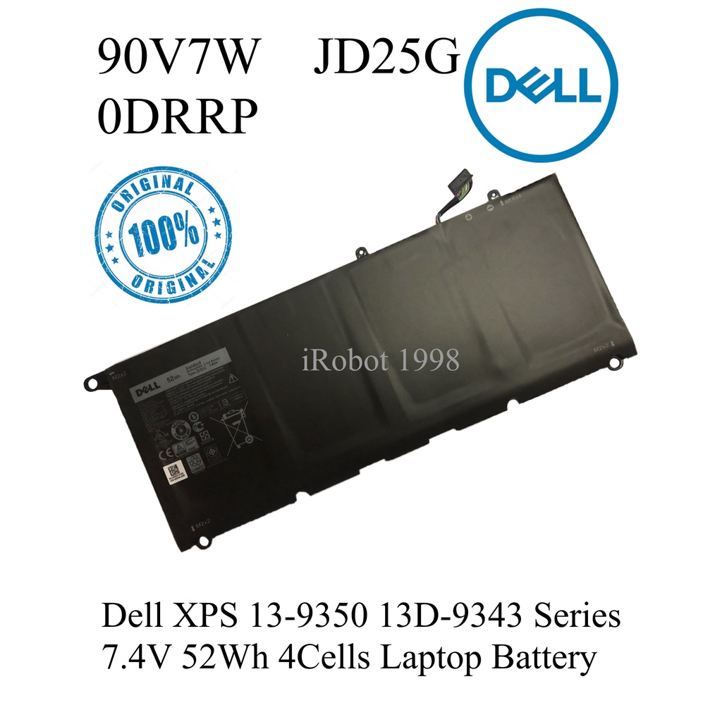 Original Dell JD25G 0DRRP P54G 90V7W for XPS 13 9350 13-9350 13D 9343 ...