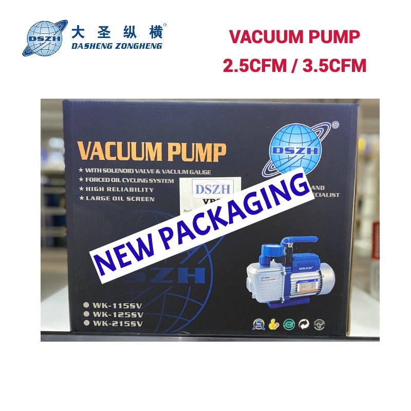 DSZH Vacuum Pump Aircond 2.5CFM / 3.5CFM Single Stage 1/4HP (FREE Vacuum Pump Oil) | Shopee Malaysia