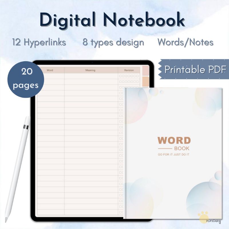 Goodnotes / Notability Hyperlinked Digital Word Book Vocabulary Study ...