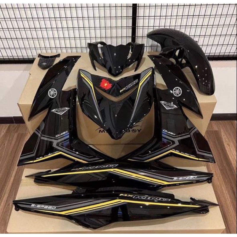 COVERSET MX KING 2022 FULL BLACK LINE NEW DESIGN V1-V2 | Shopee Malaysia