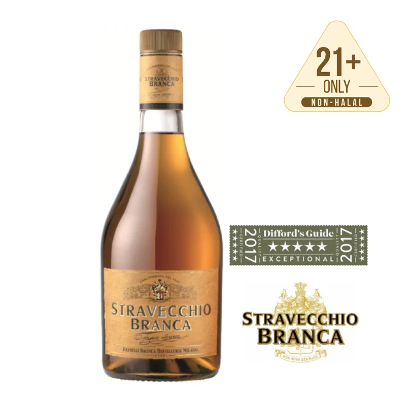 Stravecchio Branca Brandy 38% Alcohol 700ml Imported Liqueur Liquor ...