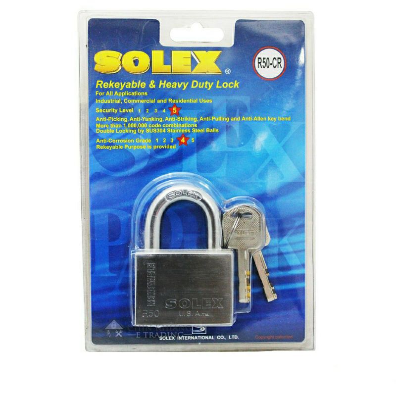 [100% original] Solex Heavy Duty Padlock 50mm (Made in Thailand 🇹🇭🇹🇭 ...