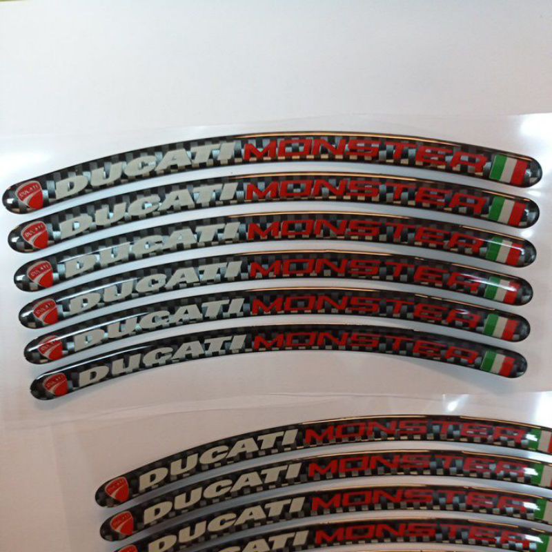 Ducati Monster carbon stripe rim sticker | Shopee Malaysia