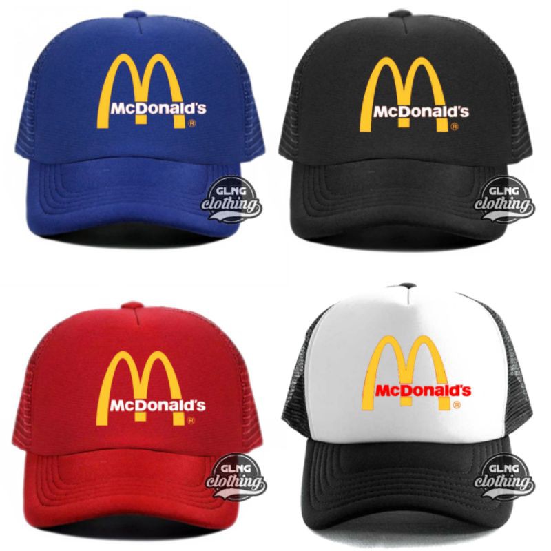 Mc Donald's Hat - Premium Mesh Mc Donalds Trucker Hat | Shopee Malaysia
