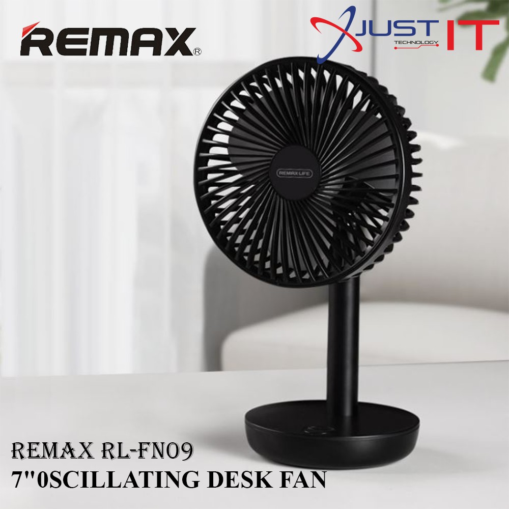 Remax Rl-Fn09 7"0Scillating Desk Fan | Shopee Malaysia