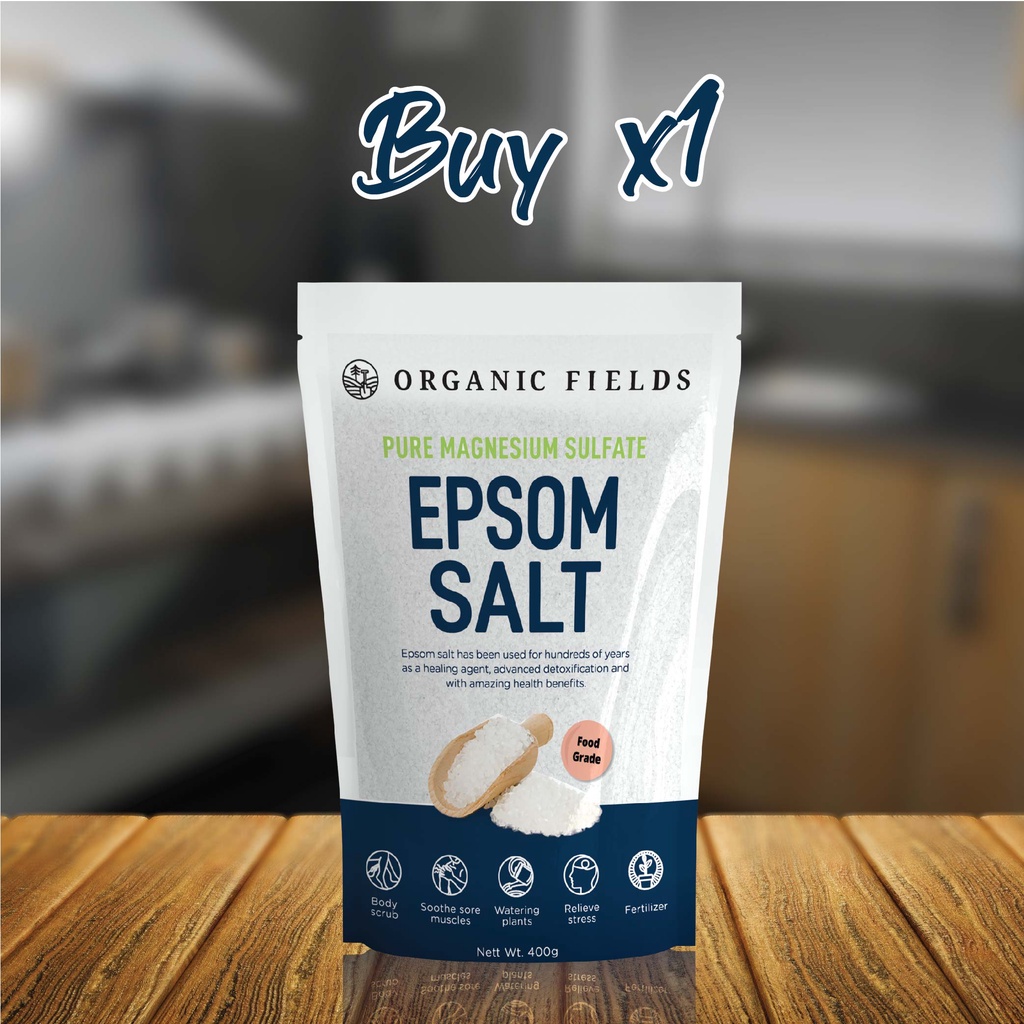 ORGANIC FIELDS Epsom Salt Pure Magnesium Sulphate Food Grade Detox ...