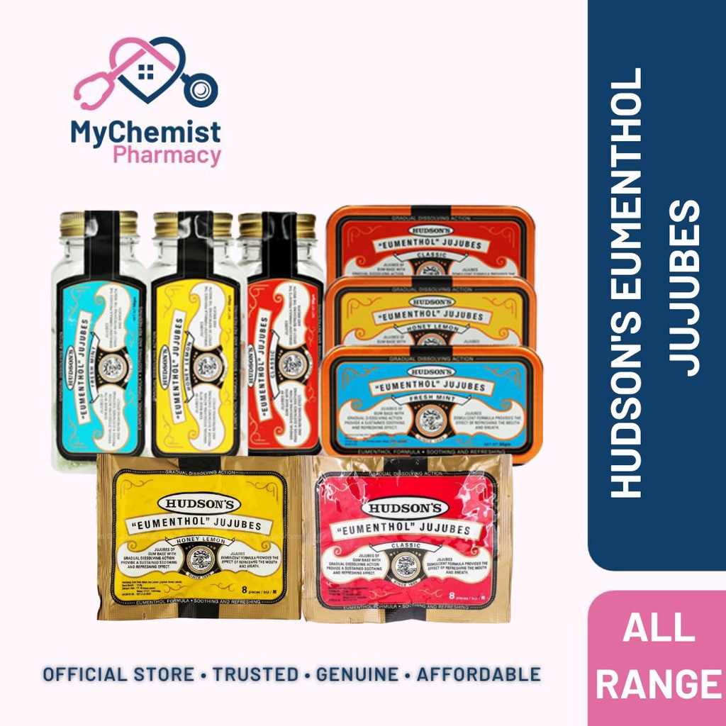 Hudson's Eumenthol Jujubes Original / Fresh Mint / Honey Lemon | Shopee ...