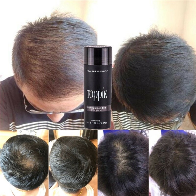 Dark Brown-Toppik Instant Hair Building Fibres Powder Natural Keratin ...