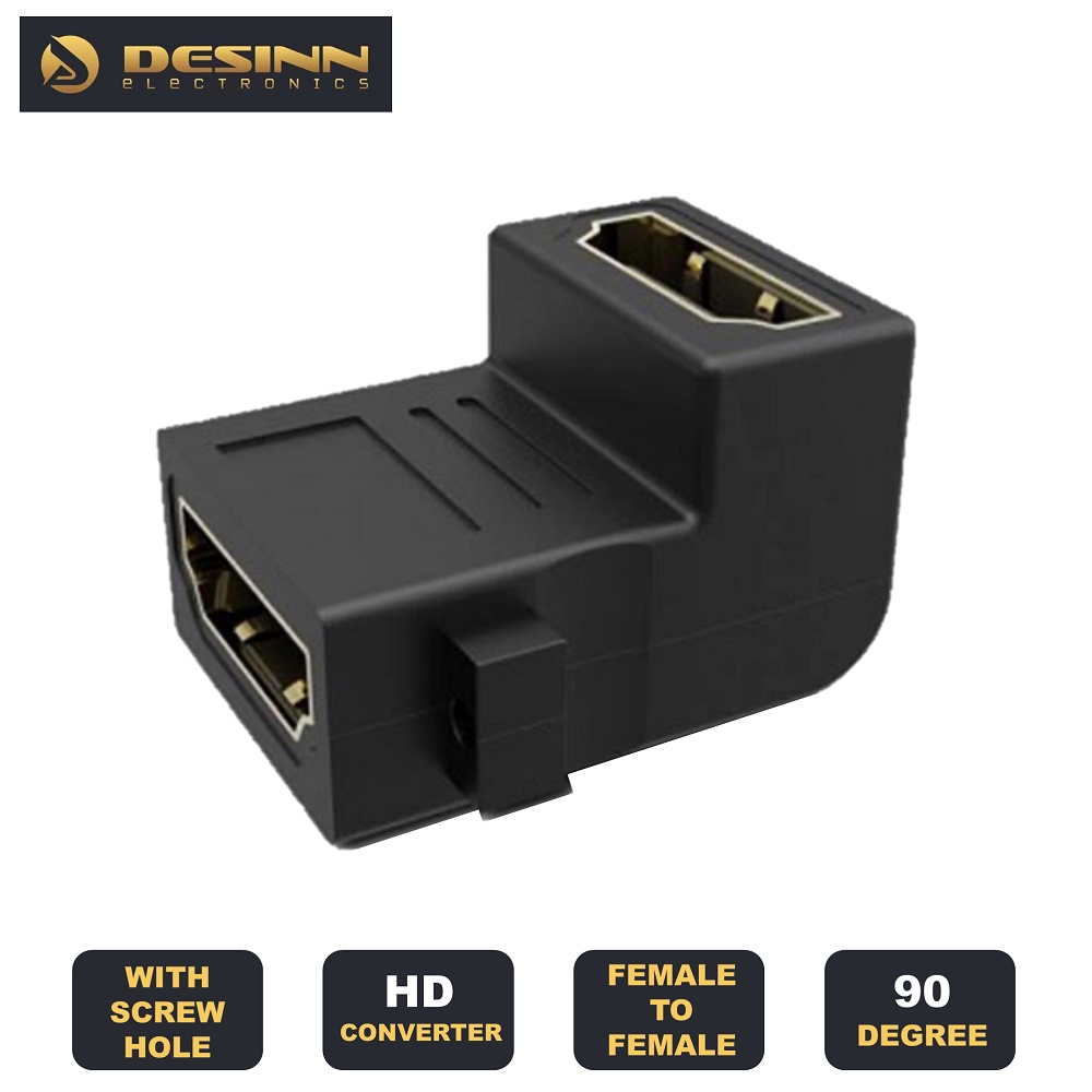 HD Adapter 90 Degree Right Angle HD Male to Female L Adapter Connector ...