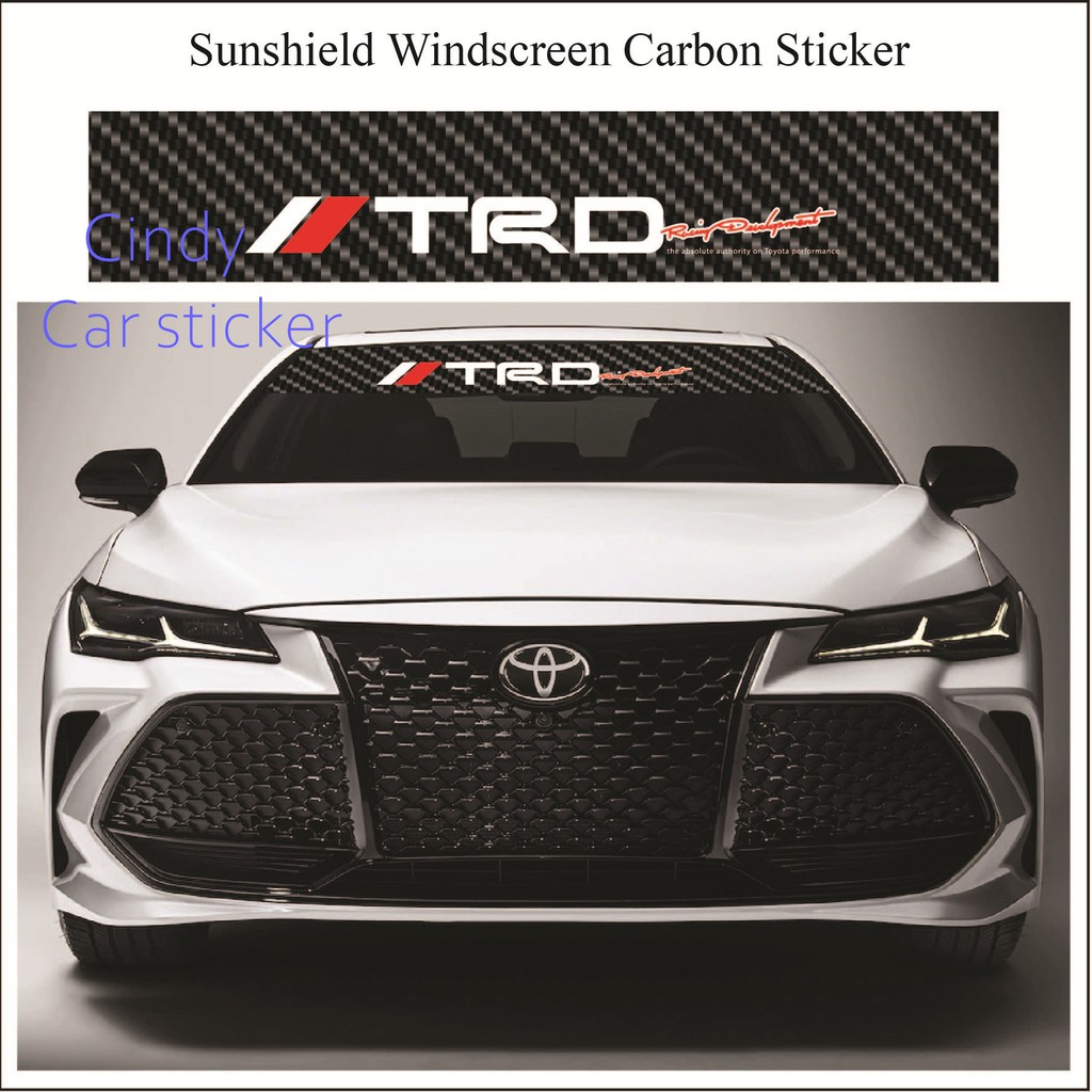 Front Windscreen Windshield Window Carbon fiber Sticker-TRD | Shopee ...