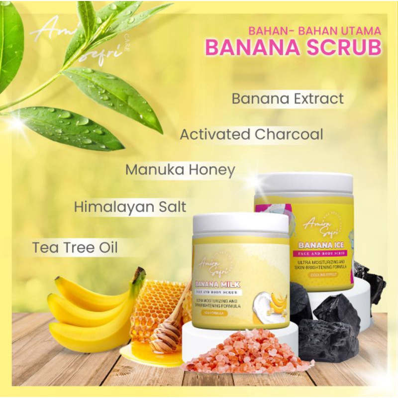BANANA MILK SCRUB | BANANA ICE SCRUB | BY AMIRA SEFRI | Shopee Malaysia
