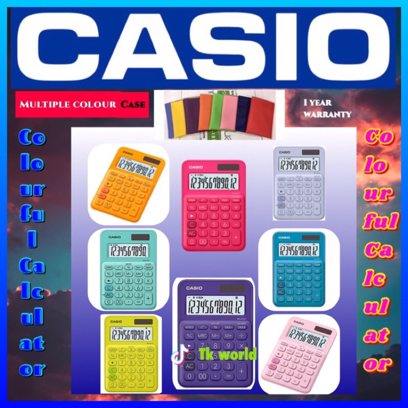 Casio Desktop colourful calculator MS-20UC | Shopee Malaysia