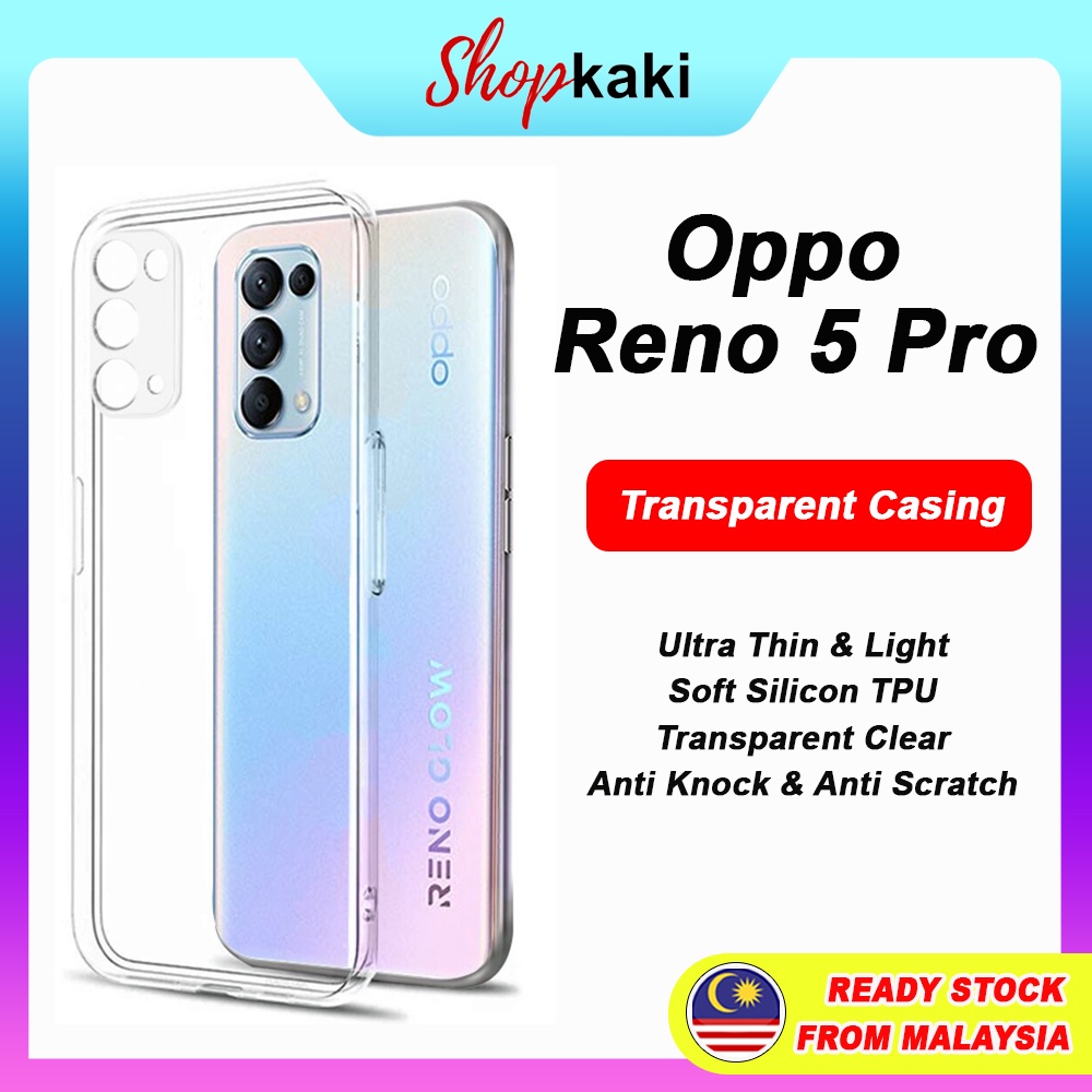 Shopkaki Oppo Reno 5 Pro 5G Transparent Casing Clear Case Cover (High ...