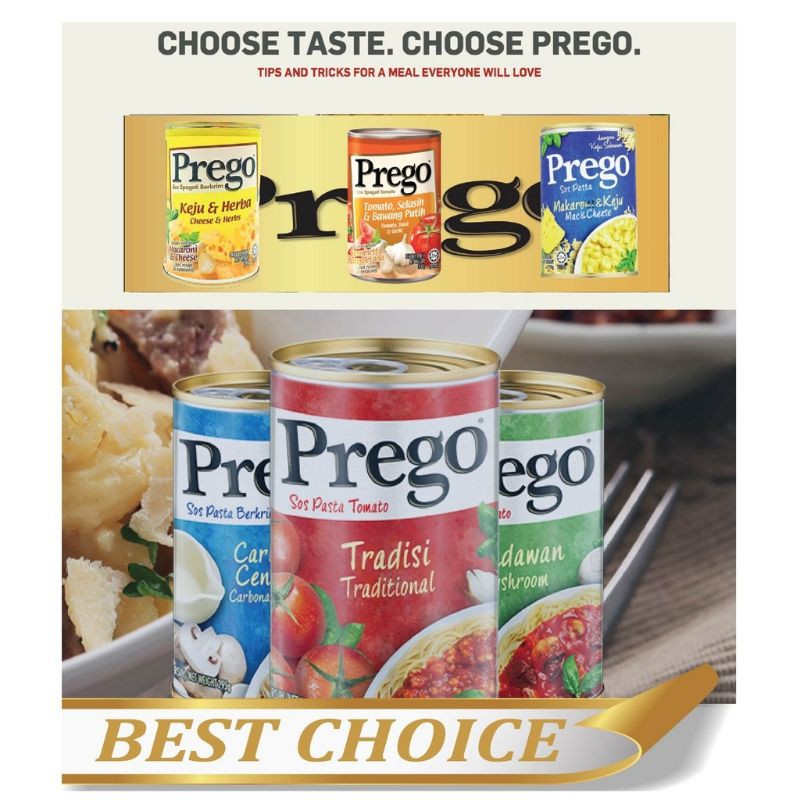 Prego Assorted Pasta Sauce (290g-300g) | Shopee Malaysia