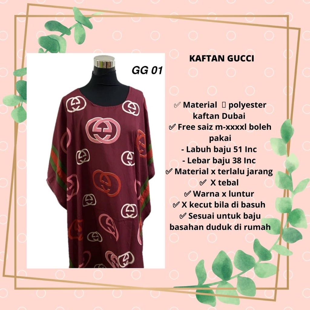 CLERANCE STOK !!! KAFTAN LV & GUCCI MURAH !! MURAH !! | Shopee Malaysia