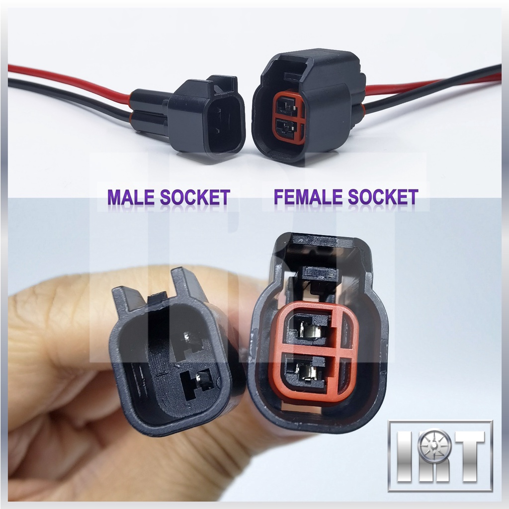 2 Pin Fuel Injector CAM Socket EV6 EV14 Kia Ford Mustang Chevrolet LS2 ...