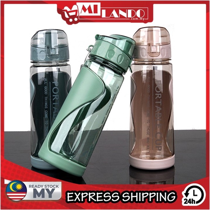 (500ml) MILANDO PVC Water Bottle Double Layer Plastic Bottle Tumbler ...
