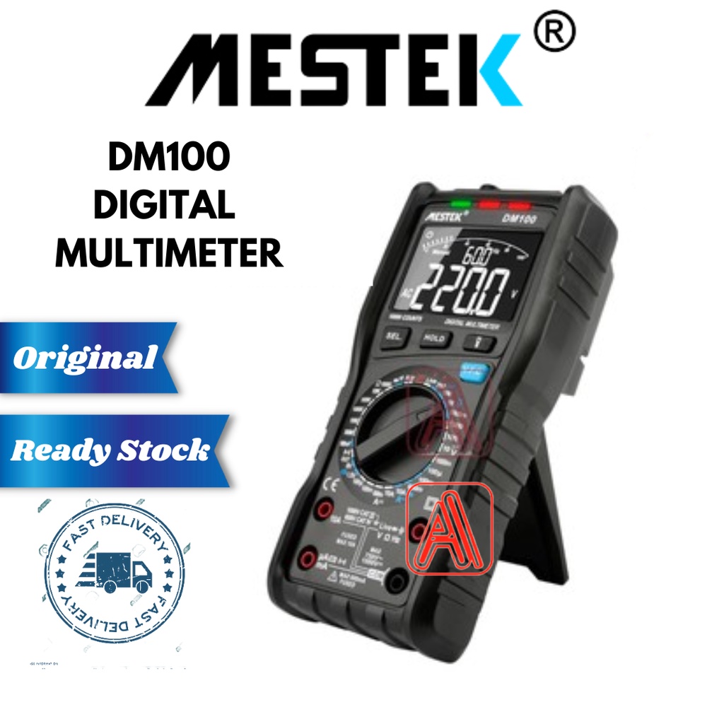 MESTEK DM100/DM100C Digital Multimeter AC/DC [Ready Stock] | Shopee ...