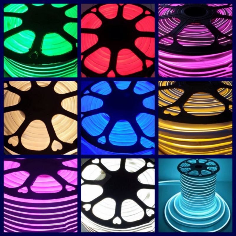 Led NEON FLEX LIGHT 220V HOSE FLEXIBLE METER SIGN STRIP INDOOR OUTDOOR ...