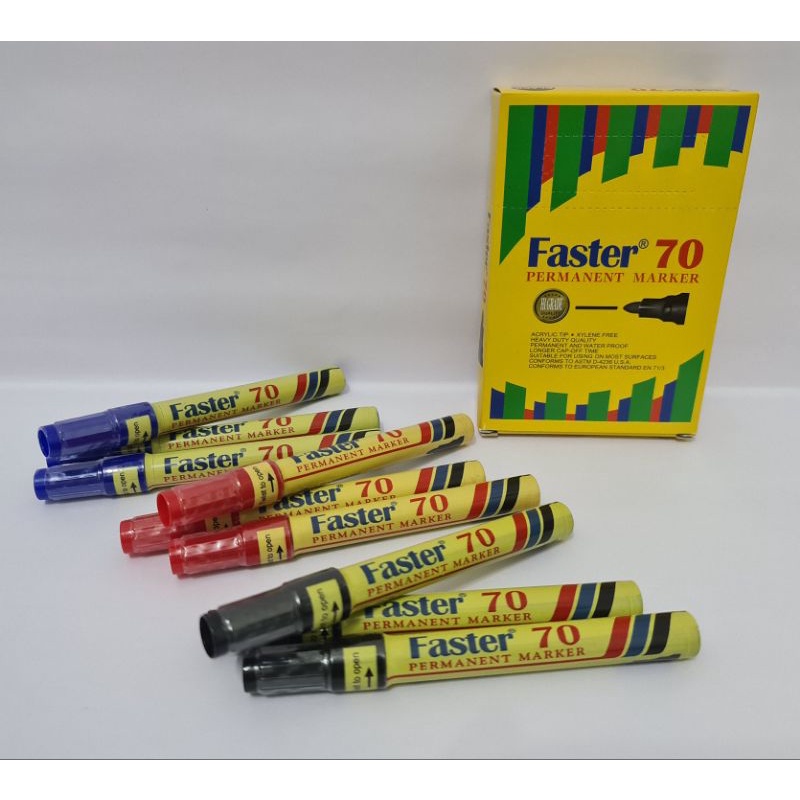 Faster 70 Permanent Marker (12pcs/box) | Shopee Malaysia