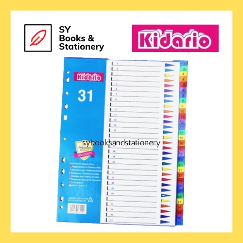 KIDARIO A4 11 Holes PP Plastic Index Divider Suitable for Ring File ...