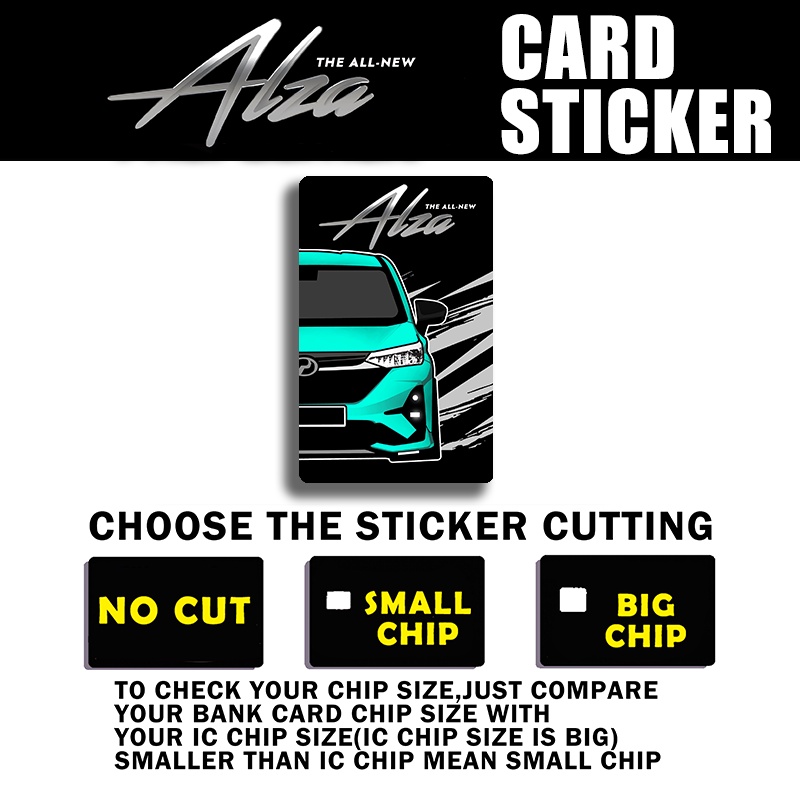 PERODUA ALZA 2022 / ATM STICKER / T*G STICKER / BANK CARD STICKER ...