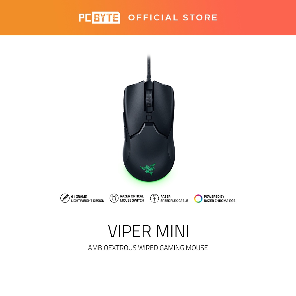 Viper Mini Wired Gaming Mouse - Black | Shopee Malaysia