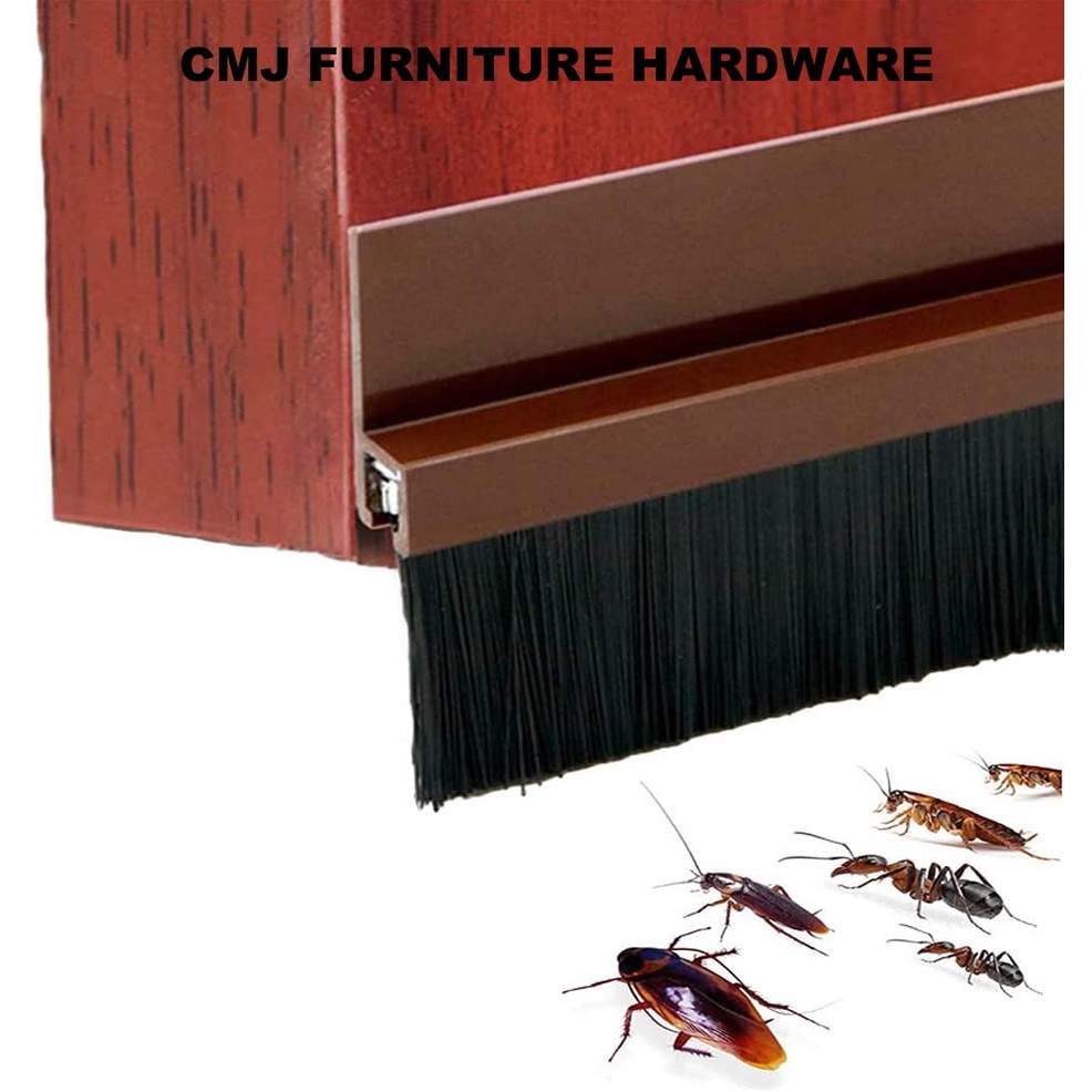 PVC Door Sweep Bottom Pest Stopper Dust Proof Door Seal with Nylon ...