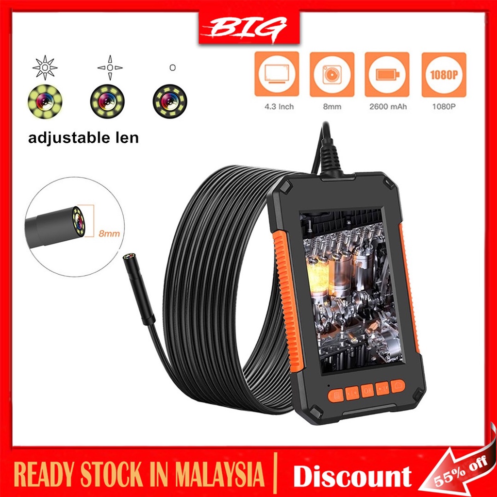 1080P HD Endoscope Camera With 4.3'' Screen Professional Lens ...