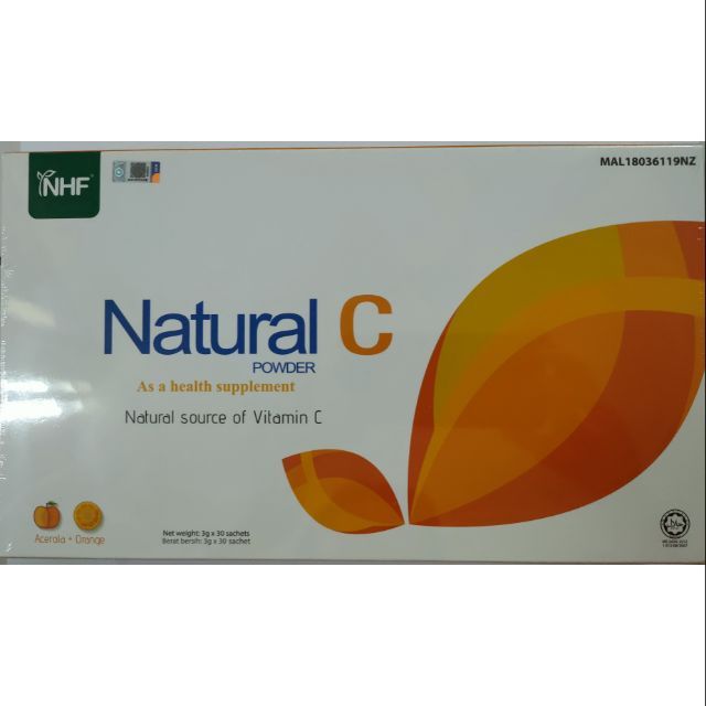 NHF Natural C Powder (3g Vitamin C x 30 sachets) | Shopee Malaysia