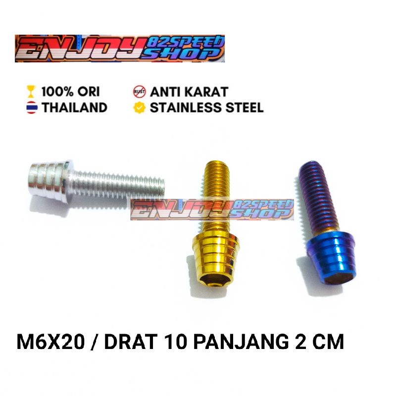 Probolt Cone pb bolts M6x20 / thread 10 2 cm long, original probolt stainless | Shopee Malaysia