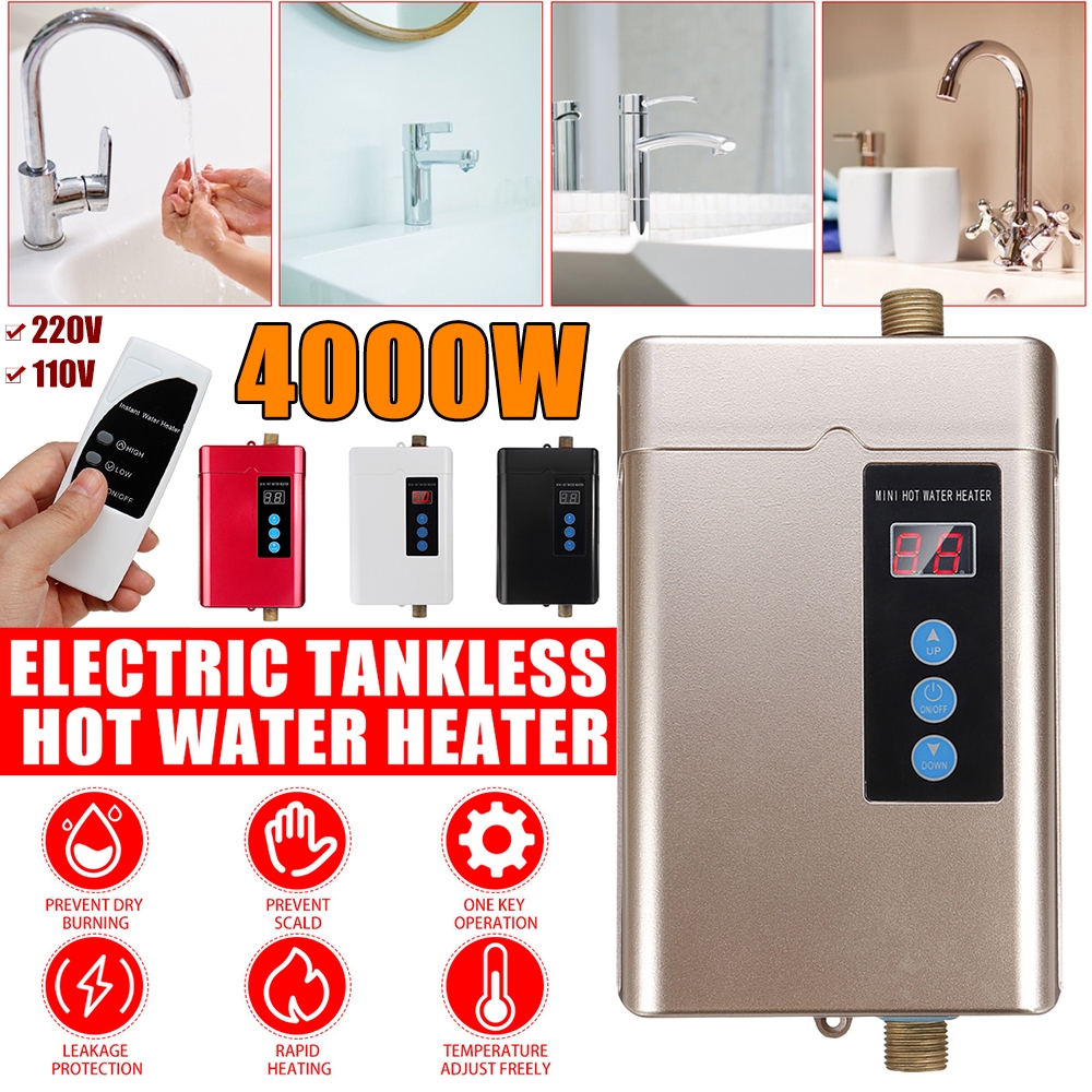 4000W Instant-Tankless Electric Water Heater Instantaneous Water Heater ...