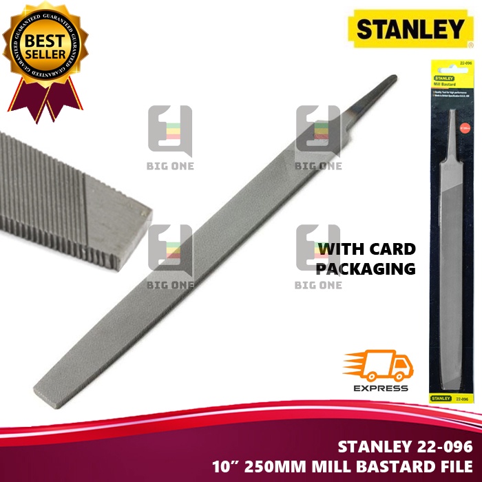 STANLEY 22-096 10" 250MM FLAT FILES FILE (MILL BASTARD CUT) KIKIR STANLEY 22096 | Shopee Malaysia