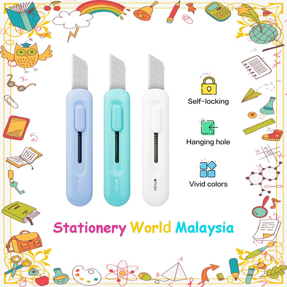 SWM Deli Mini Cutter Sharp Blade Multi-Purpose Pemotong Kertas 美工刀片 ...