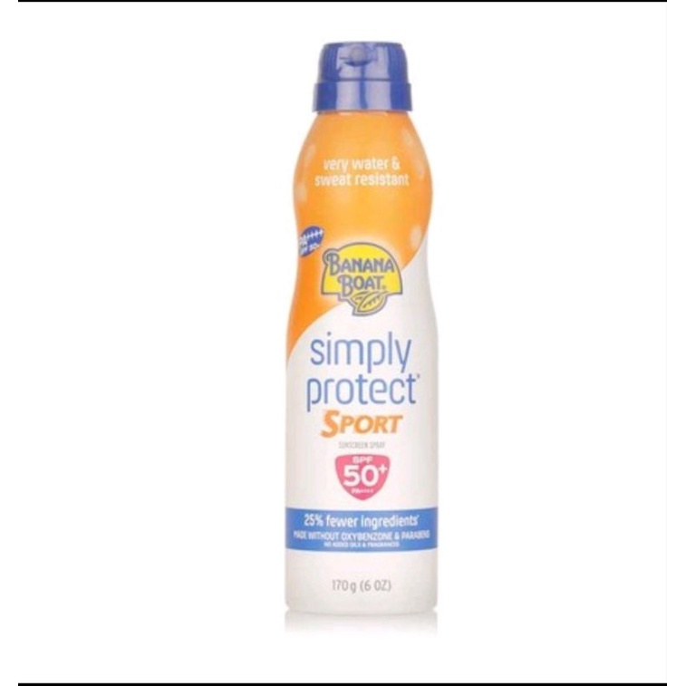 (Small Dent)Banana Boat Simply Protect Sport Spray SPF 50 170g(Exp 9/ ...