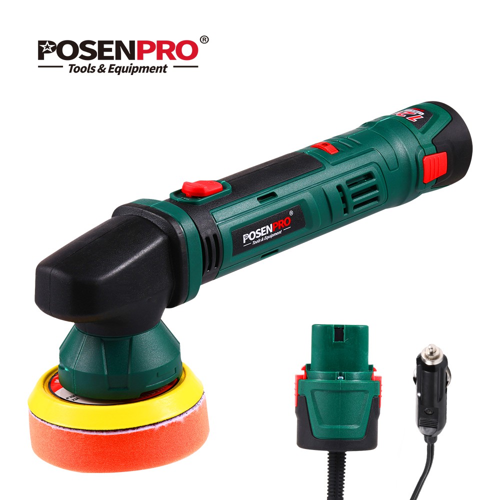 POSENPRO 12V cordless polishing machine Dual Action Polisher variable ...