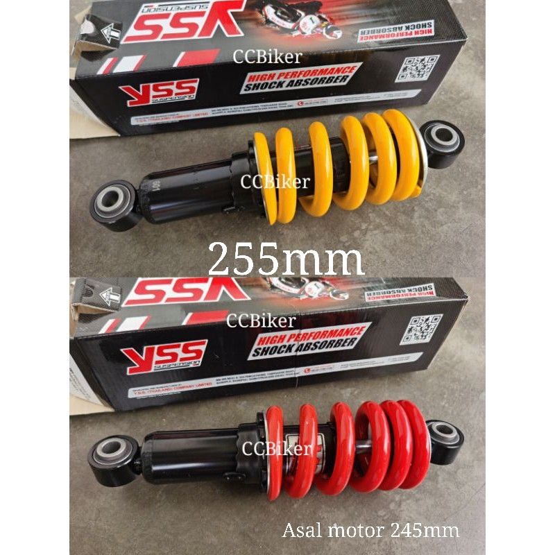 100% Original YSS Yamaha Y125 Y125Z Y125ZR (250mm 250mm) Monoshock (Red ...